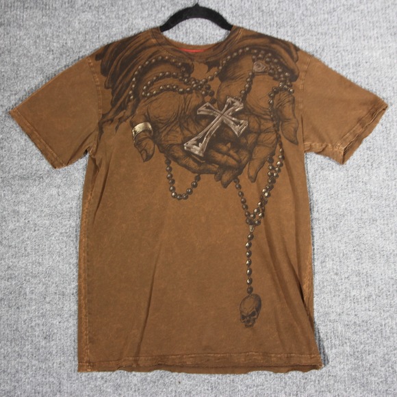 Affliction | Shirts | Ozzy Osbourne X Affliction T Shirt Mens S Brown ...